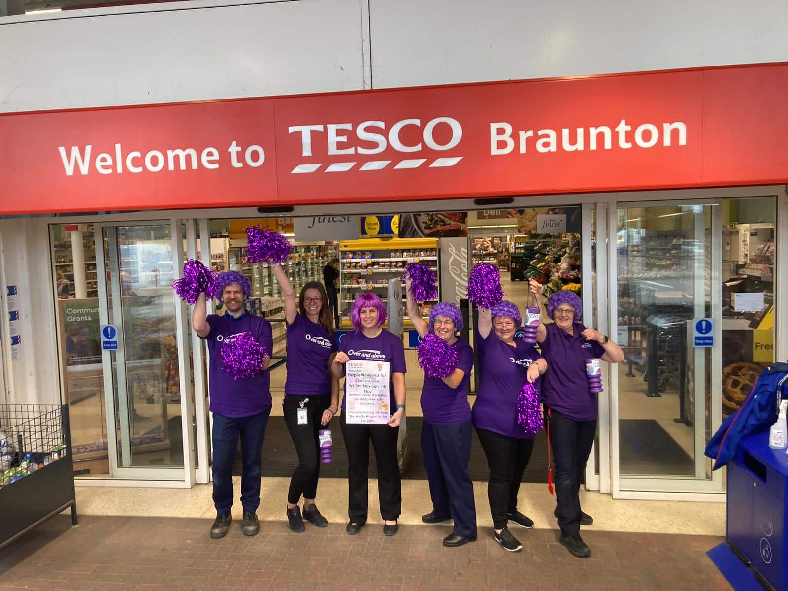 Tesco staff prepare for weekend of purple-themed fundraising - Royal ...