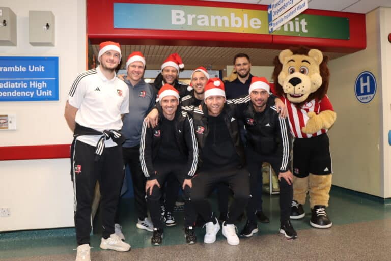 Exeter City footballers surprise children on Bramble Ward with ...
